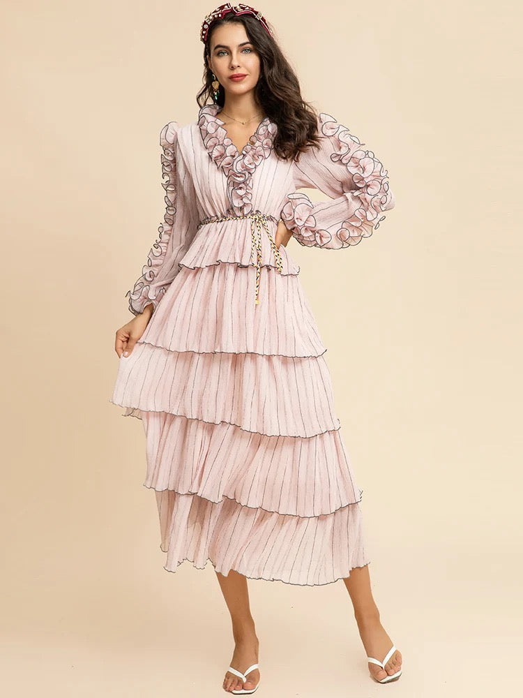 Pink Ruffle Dress – OPARI